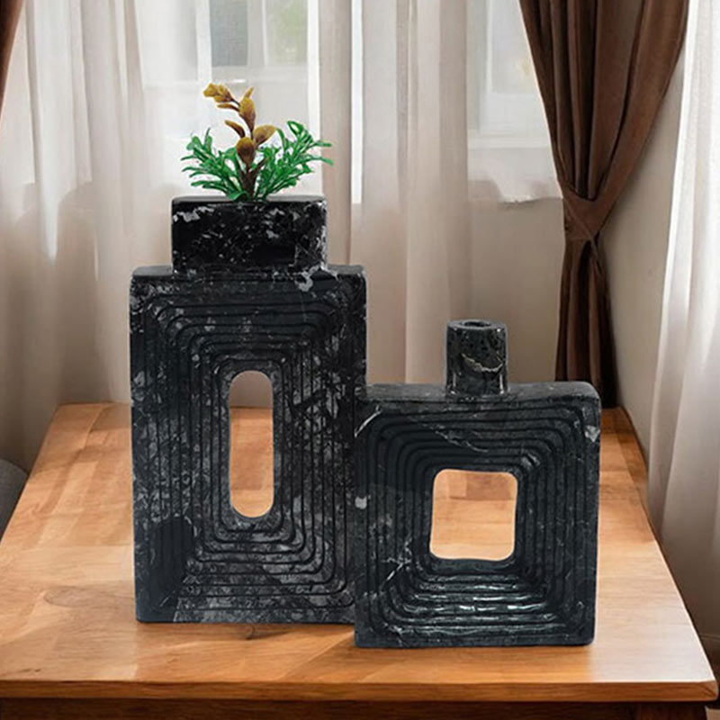 Stepped Geometric Vase – Marbliss Homewares